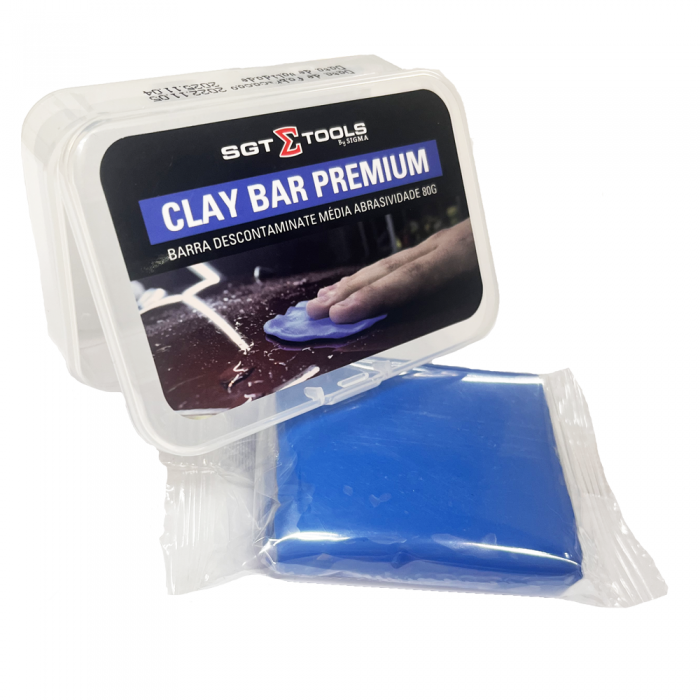 CLAY BAR PREMIUM - BARRA DESCONTAMINANTE MÉDIA ABRASIVIDADE - 80G ...